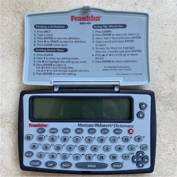 Franklin | Other | Franklin Merriam Webster Electronic Dictionary ...